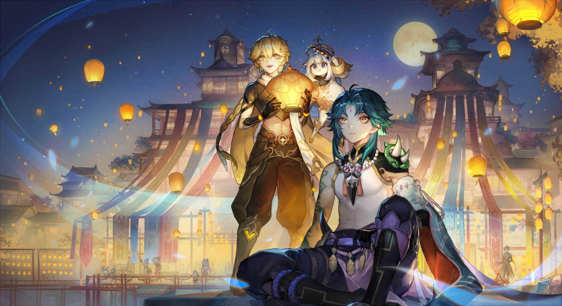 Download Lantern Rite (Genshin Impact) Xiao (Genshin Impact) Paimon ...