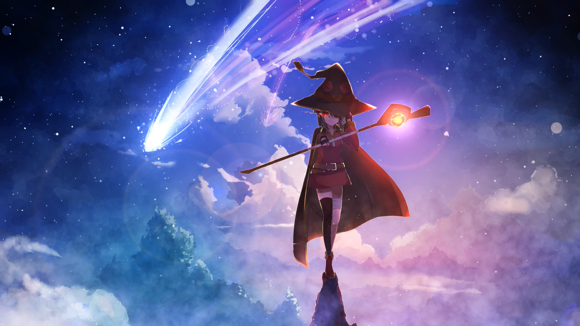 Megumin's Meteor Magic - KonoSuba HD Wallpaper