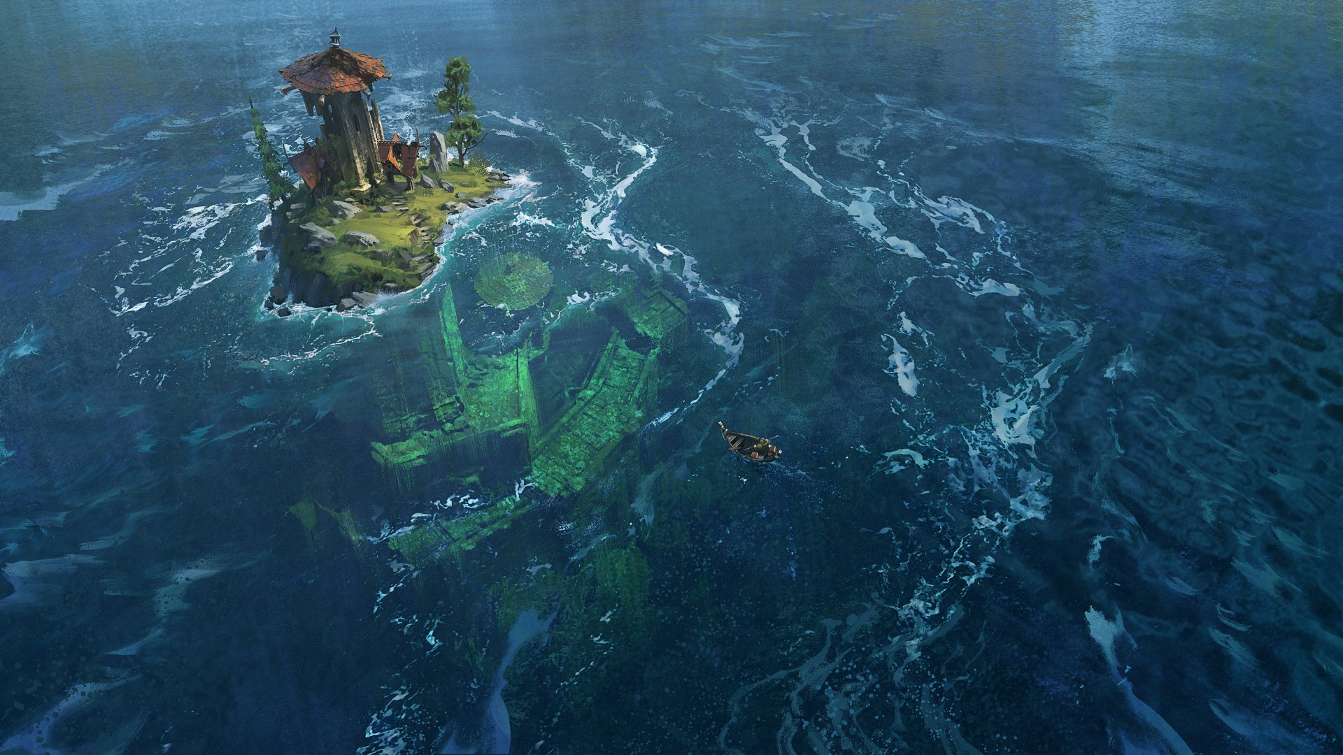 Enchanted Island Fortress: A Fantasy Structure Beneath the Waves by ...