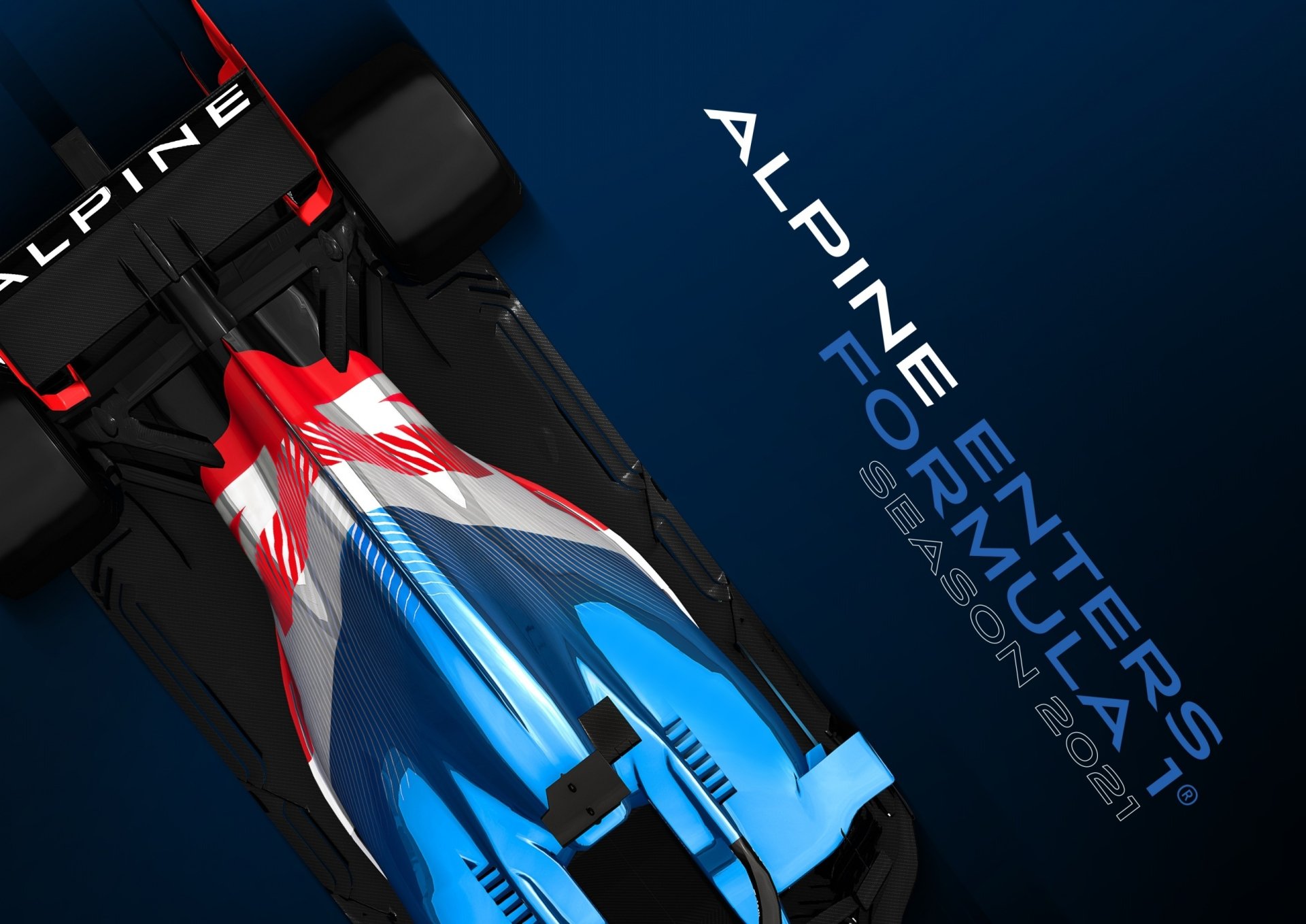 Download F1 Sports Alpine Race Car HD Wallpaper