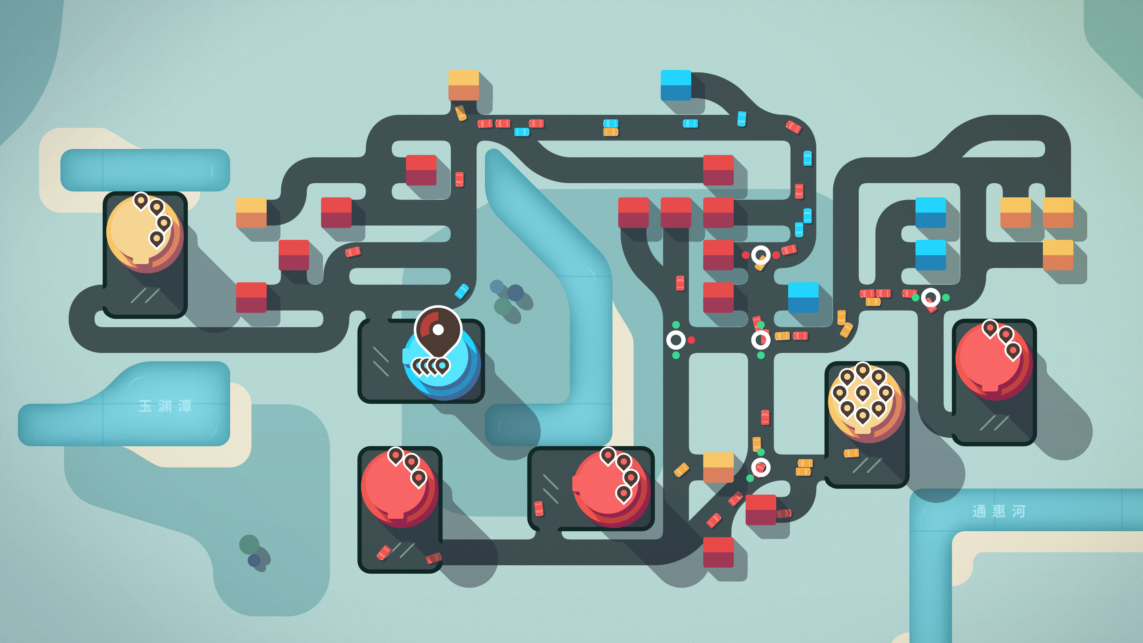 Video Game Mini Motorways 4k Ultra HD Wallpaper