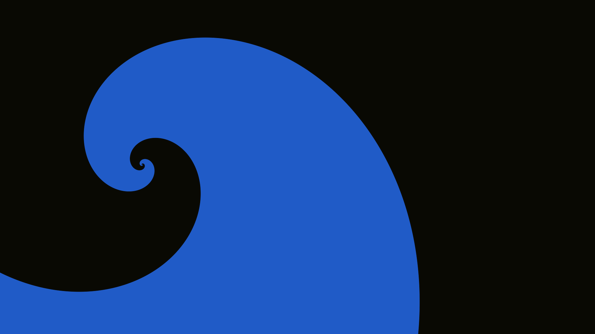 Blue Minimal Wave Artwork on a Black Background by lonewolf6738