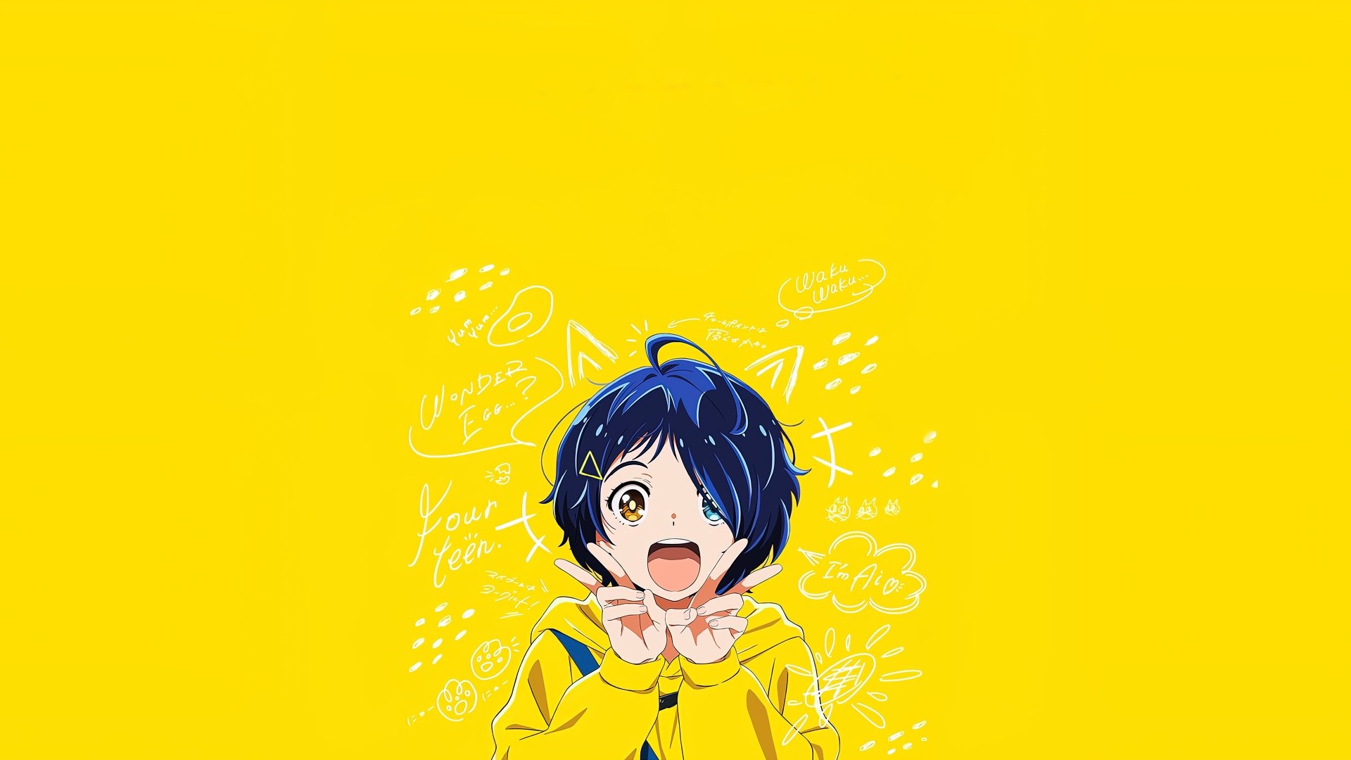 Yellow Wonder: Ai Ohto 4K Ultra HD Anime Wallpaper
