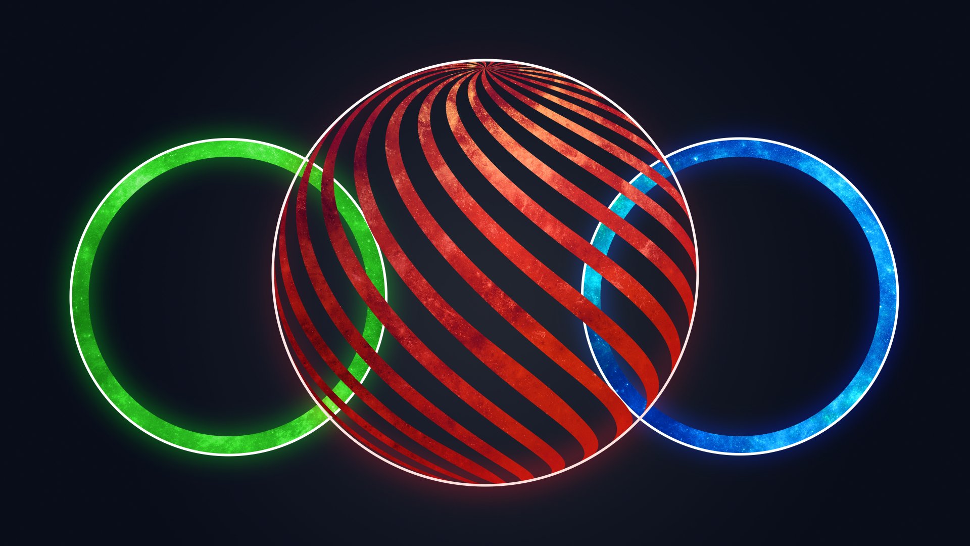 Download Green Blue Red Sphere Artistic Circle 4k Ultra HD Wallpaper by ...