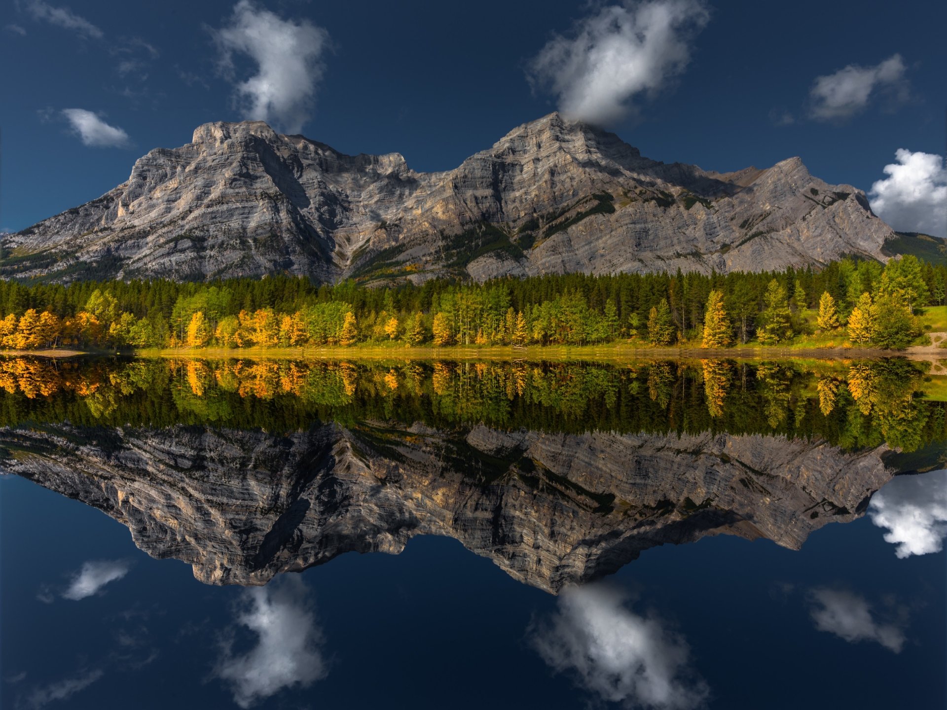 Download Nature Canada Lake Mountain Reflection HD Wallpaper