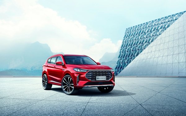 Red Jetour X70 Coupe 8k Ultra HD Wallpaper | Background Image | 8000x4500