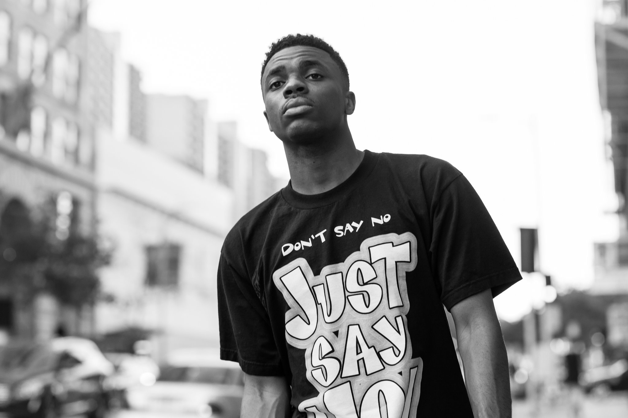 Stylish Monochrome Vince Staples HD Wallpaper