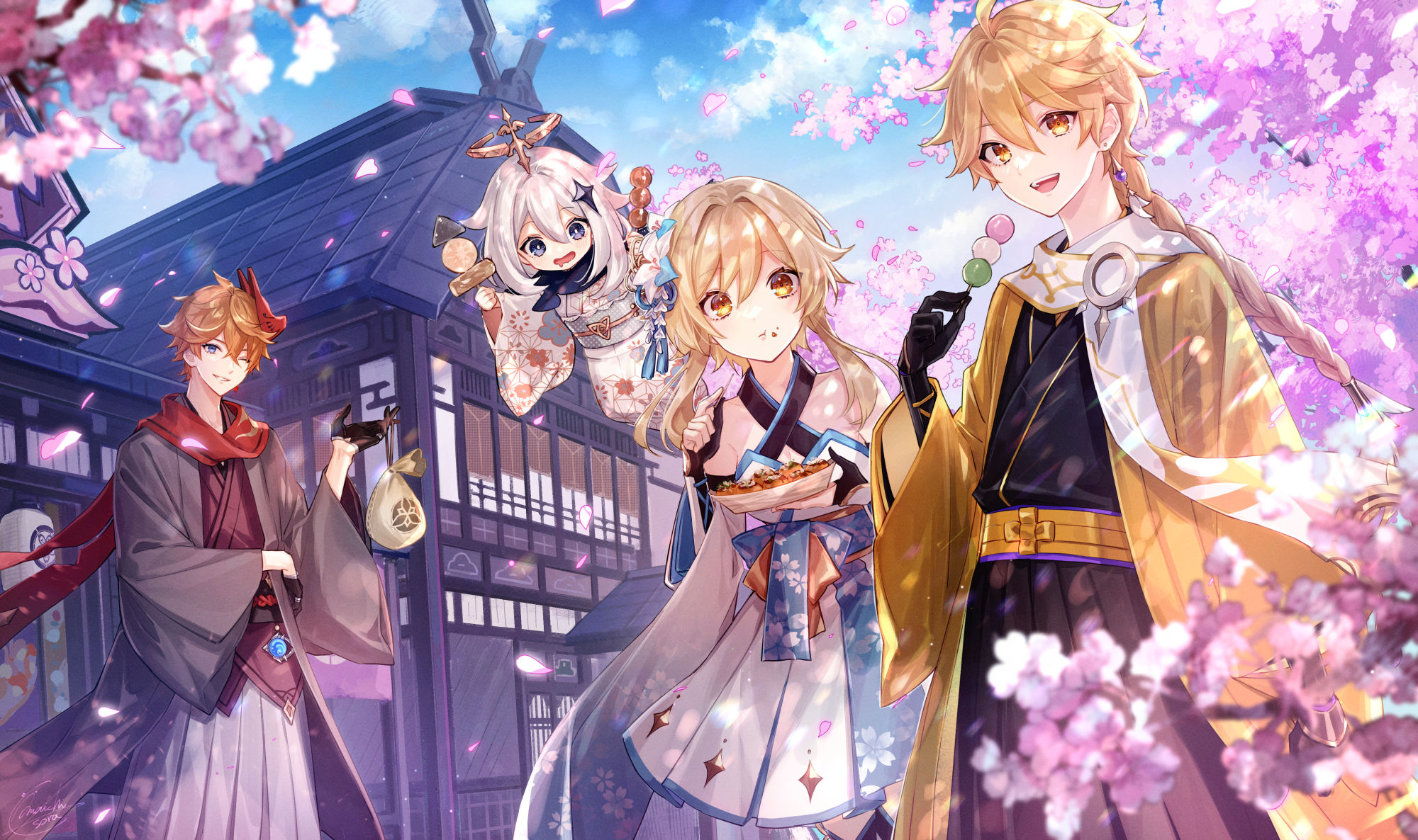 Genshin Impact Spring Festival HD Wallpaper by 雨壱絵穹