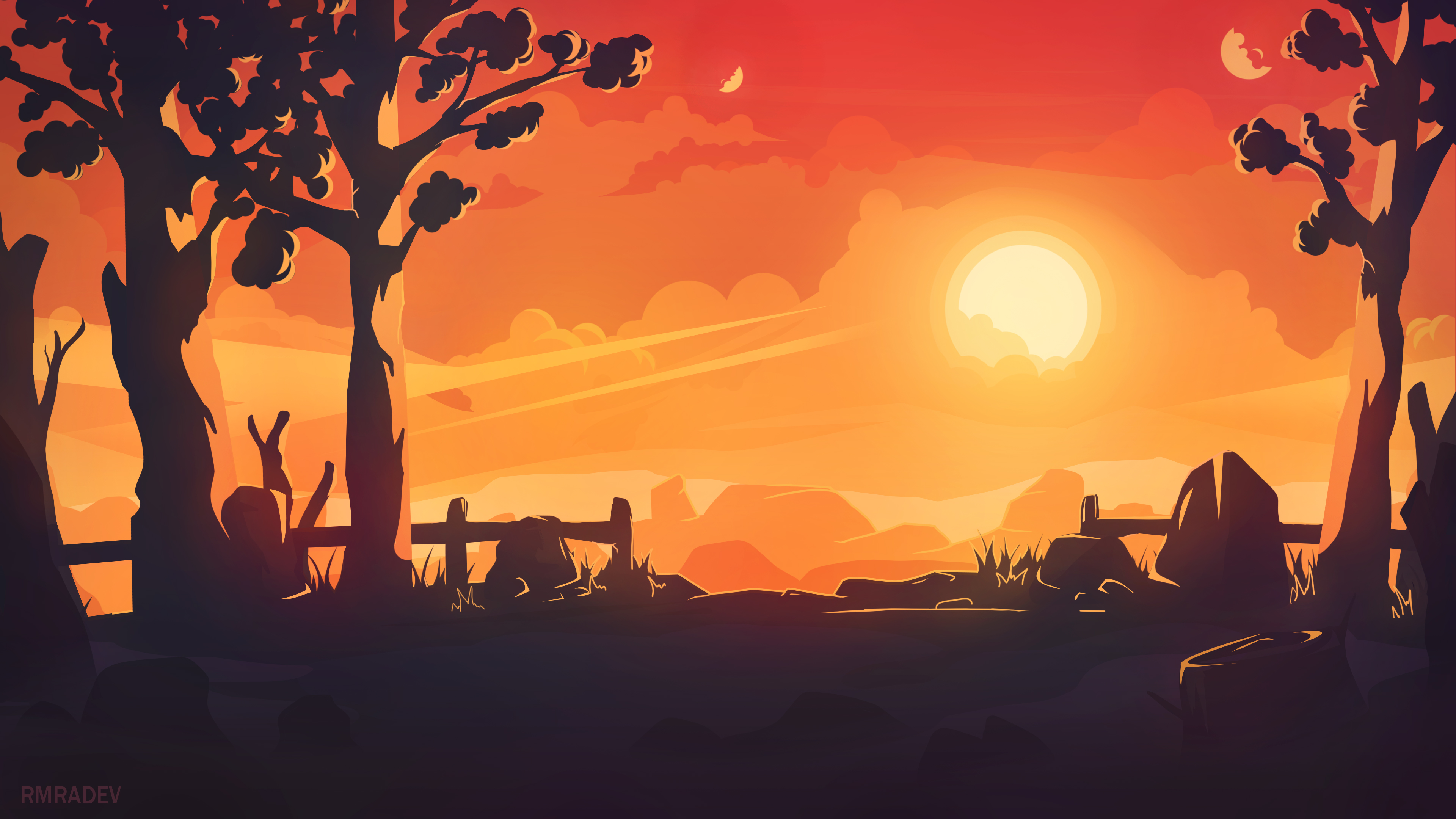 Download Artistic Sunset 4k Ultra HD Wallpaper by rmradev