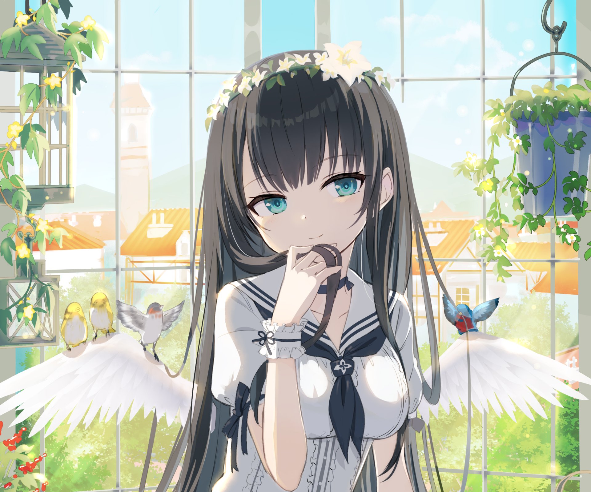 Download Black Hair Anime Angel Anime Angel HD Wallpaper