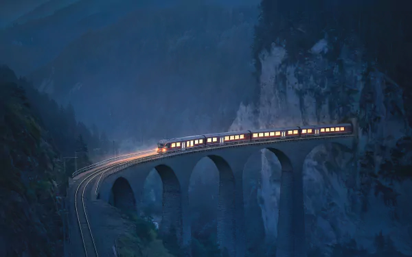 Download RhB Vehicle Train HD Wallpaper