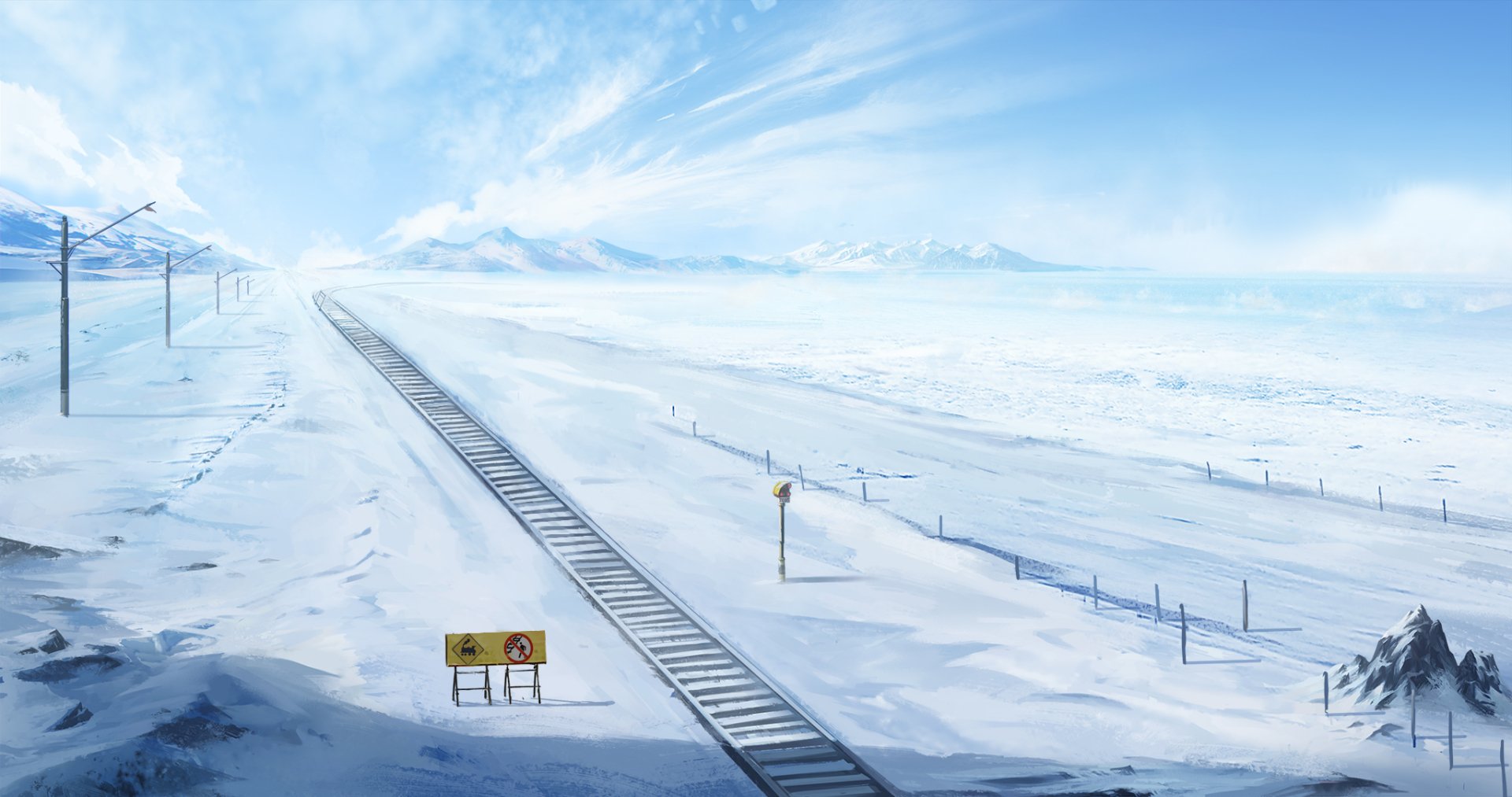 Download Winter Anime Landscape Anime Landscape Winter Anime HD Wallpaper