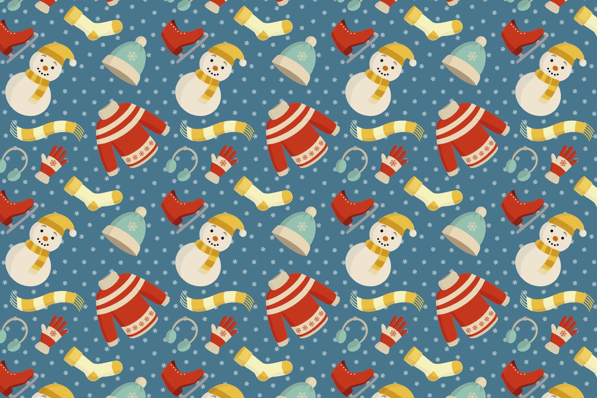 Download Pattern Snowman Holiday Christmas 4k Ultra HD Wallpaper