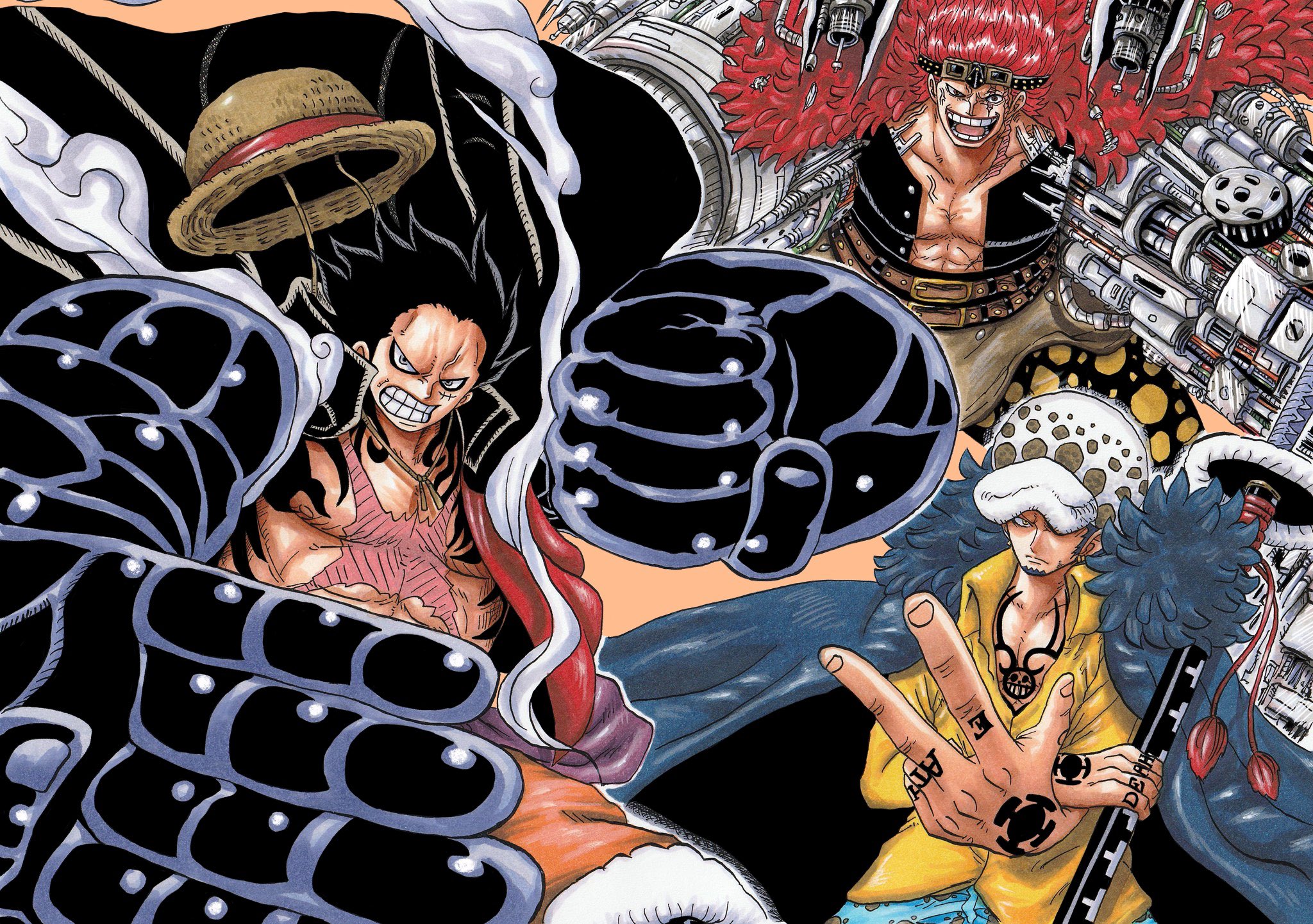 Download Gear Fourth Eustass Kid Trafalgar Law Monkey D. Luffy Anime ...