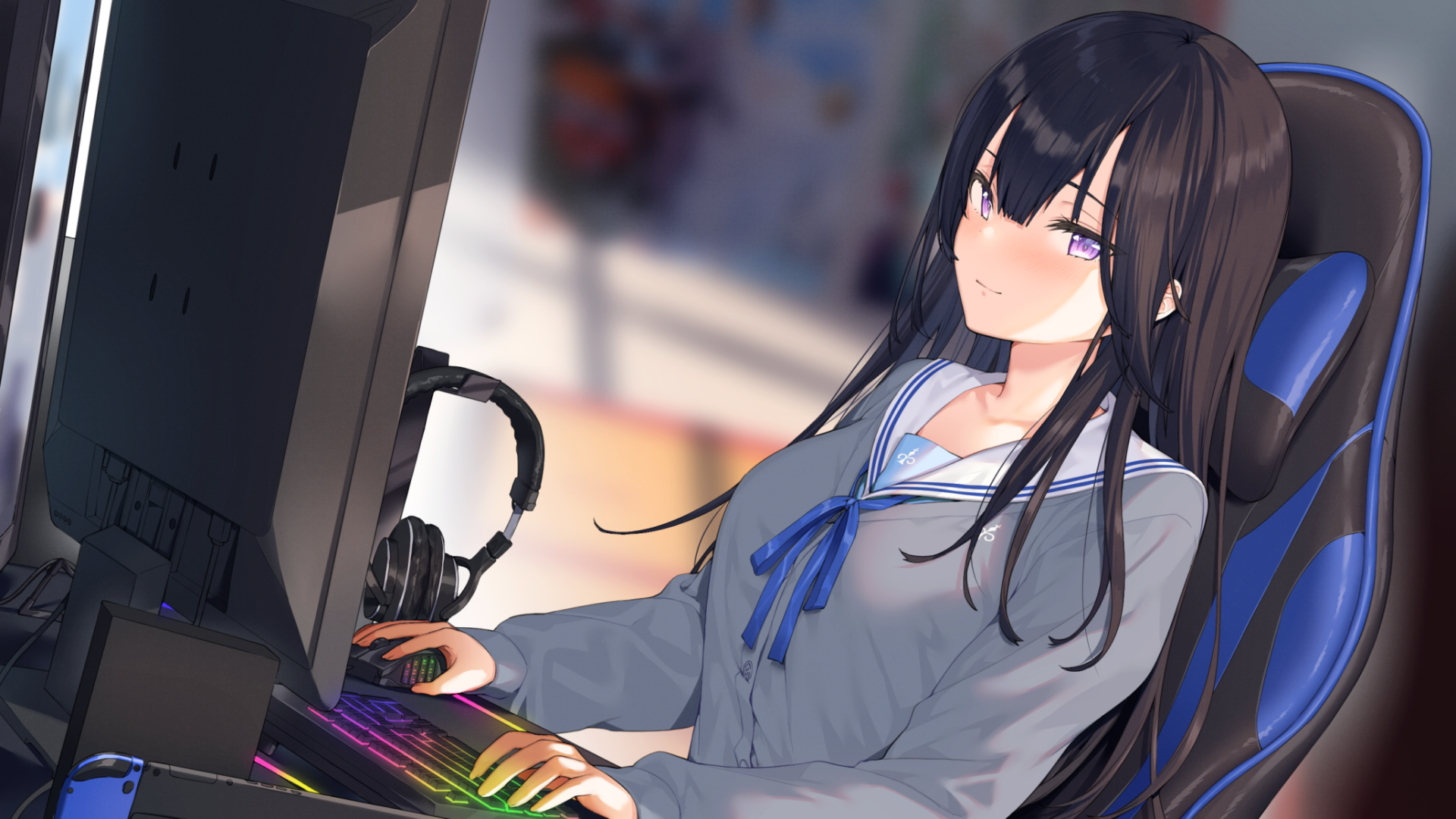 Gamer anime girl store