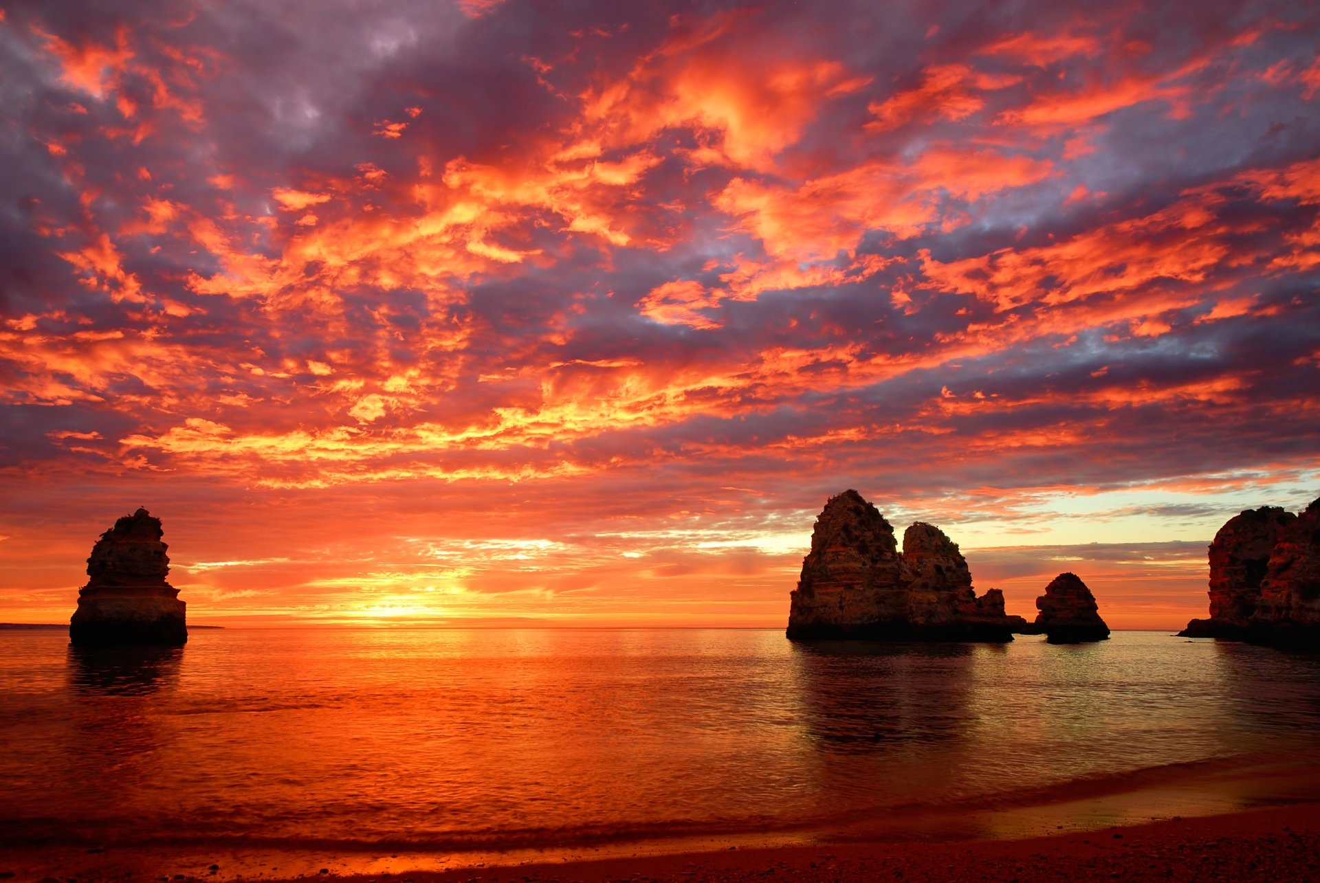 2K Quad HD Sunset: Ocean Horizon Nature Wallpaper | 3487x2334 ...