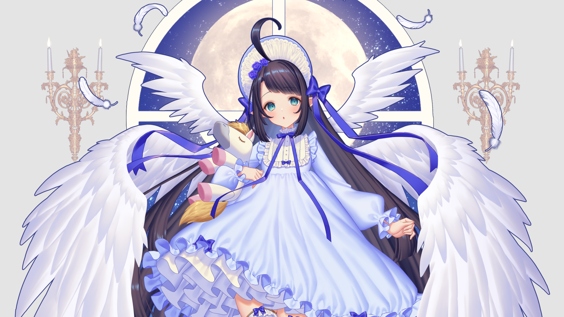 Download Wings Blue Eyes Anime Angel Anime Angel 4k Ultra HD Wallpaper ...