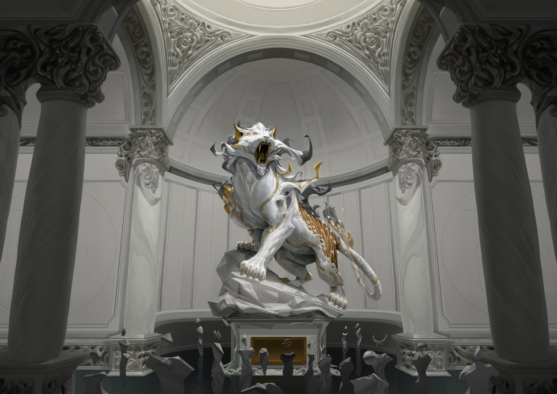 Download Fantasy Statue HD Wallpaper by Kevin Glint