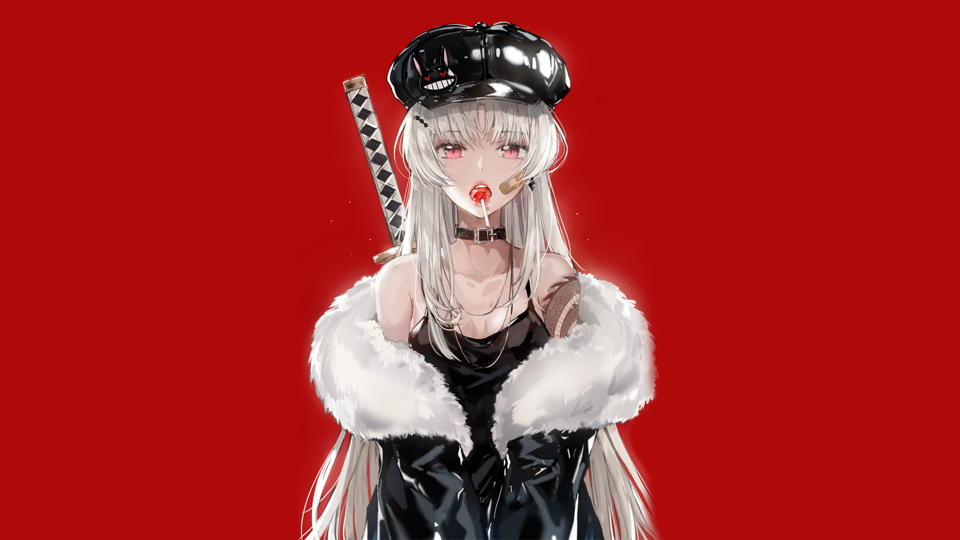 Download Red Anime Warrior Red Anime HD Wallpaper