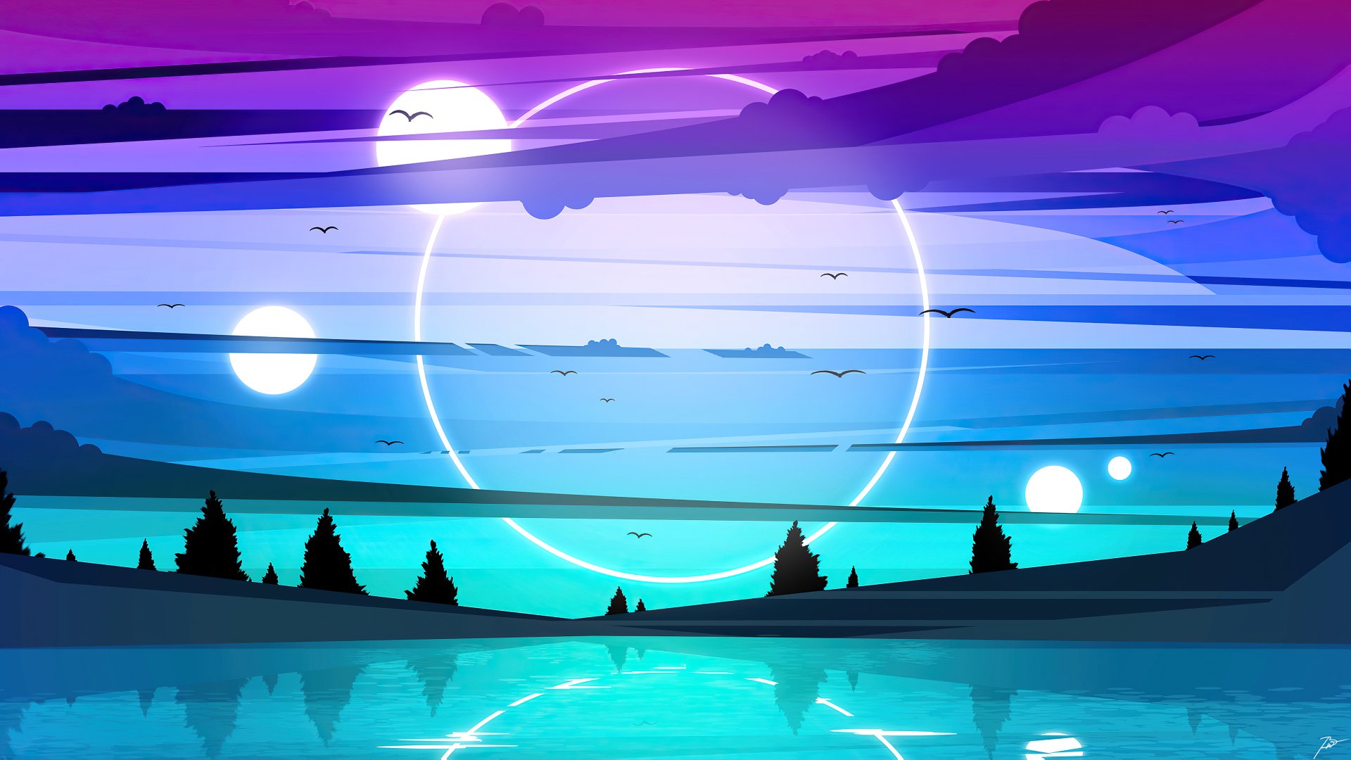 Download Sky Reflection Artistic Night 4k Ultra HD Wallpaper by Josef ...