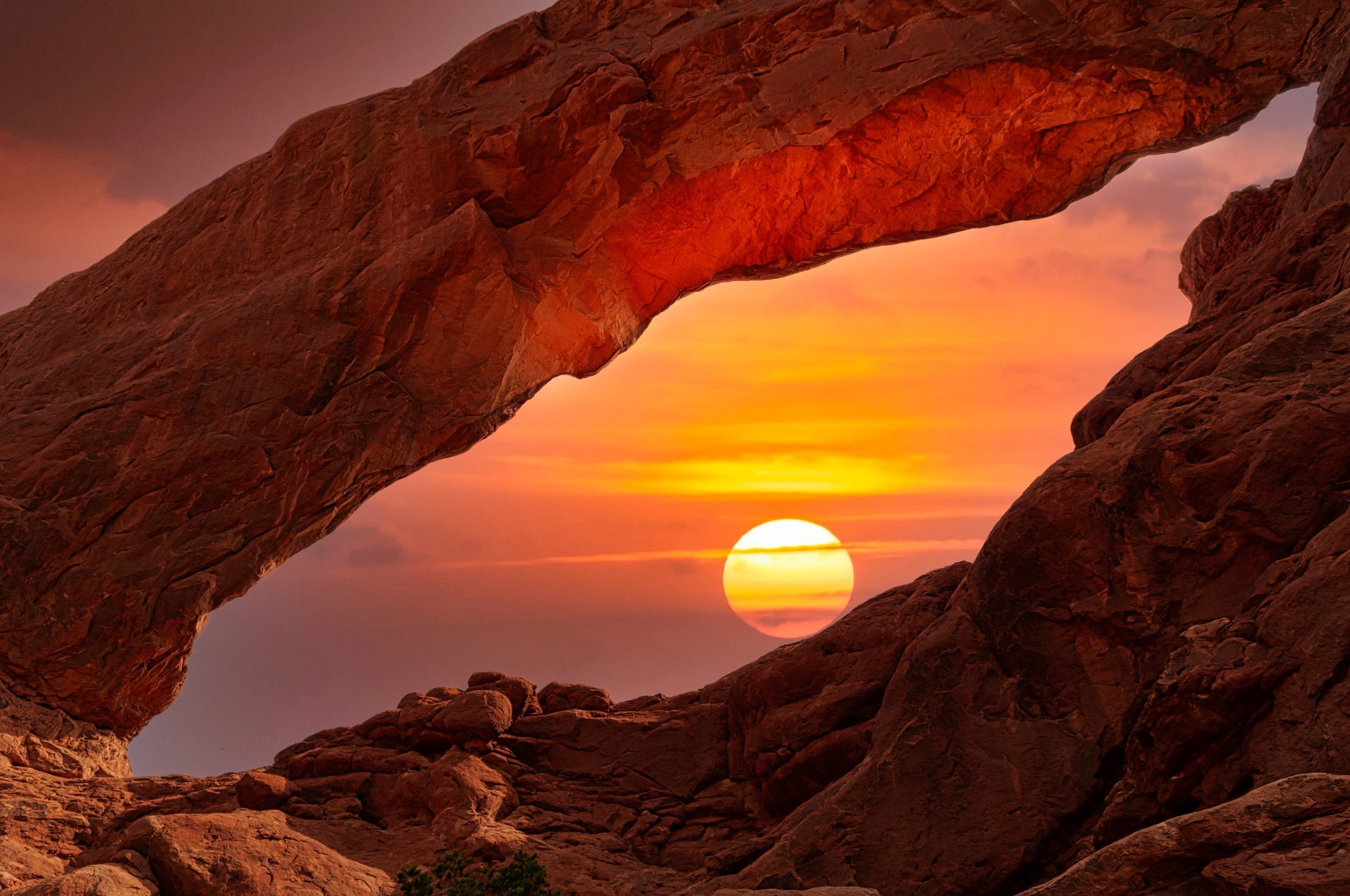 Download Sunset Nature Arch 4k Ultra HD Wallpaper