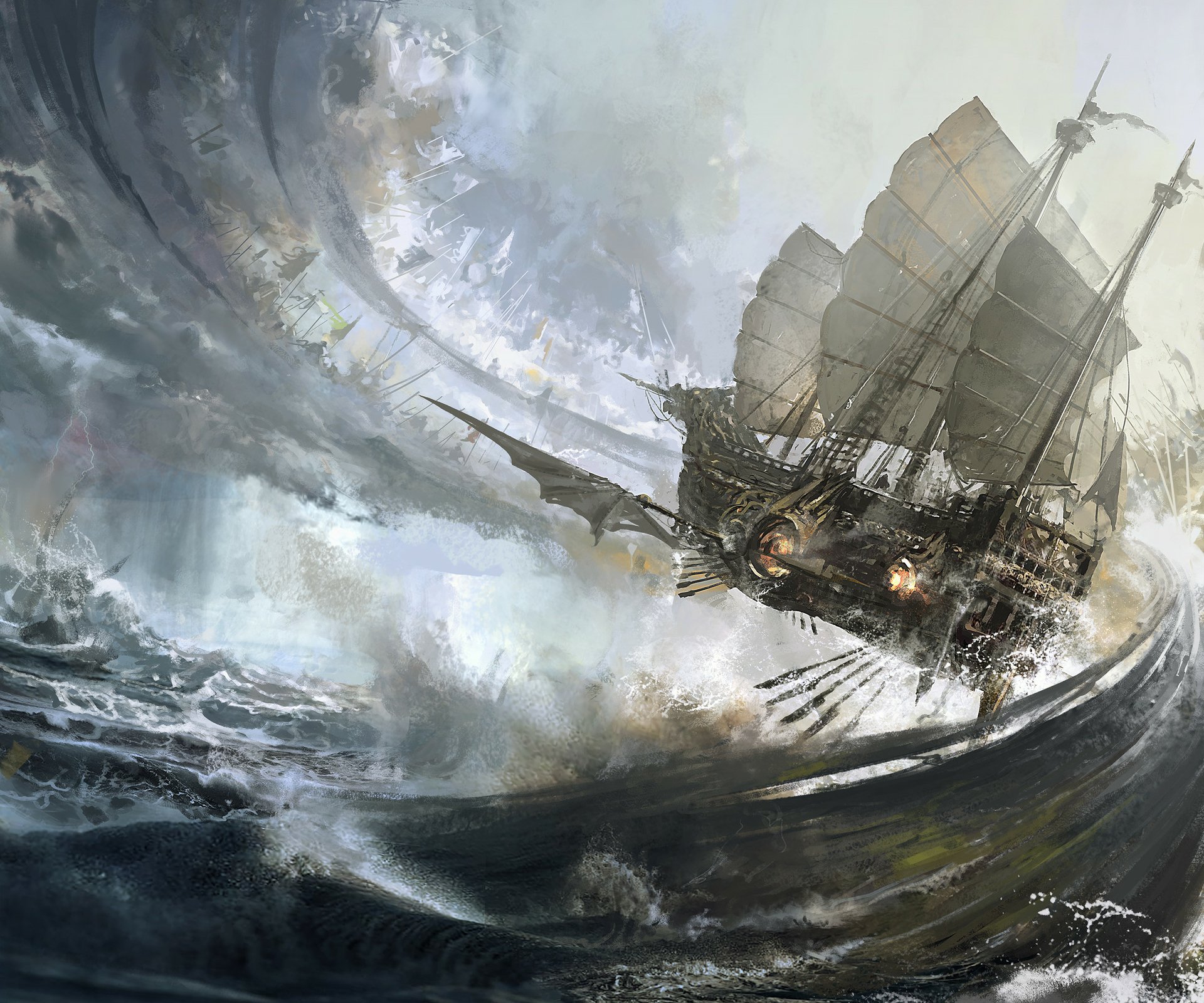 Download Fantasy Ship HD Wallpaper by su jian