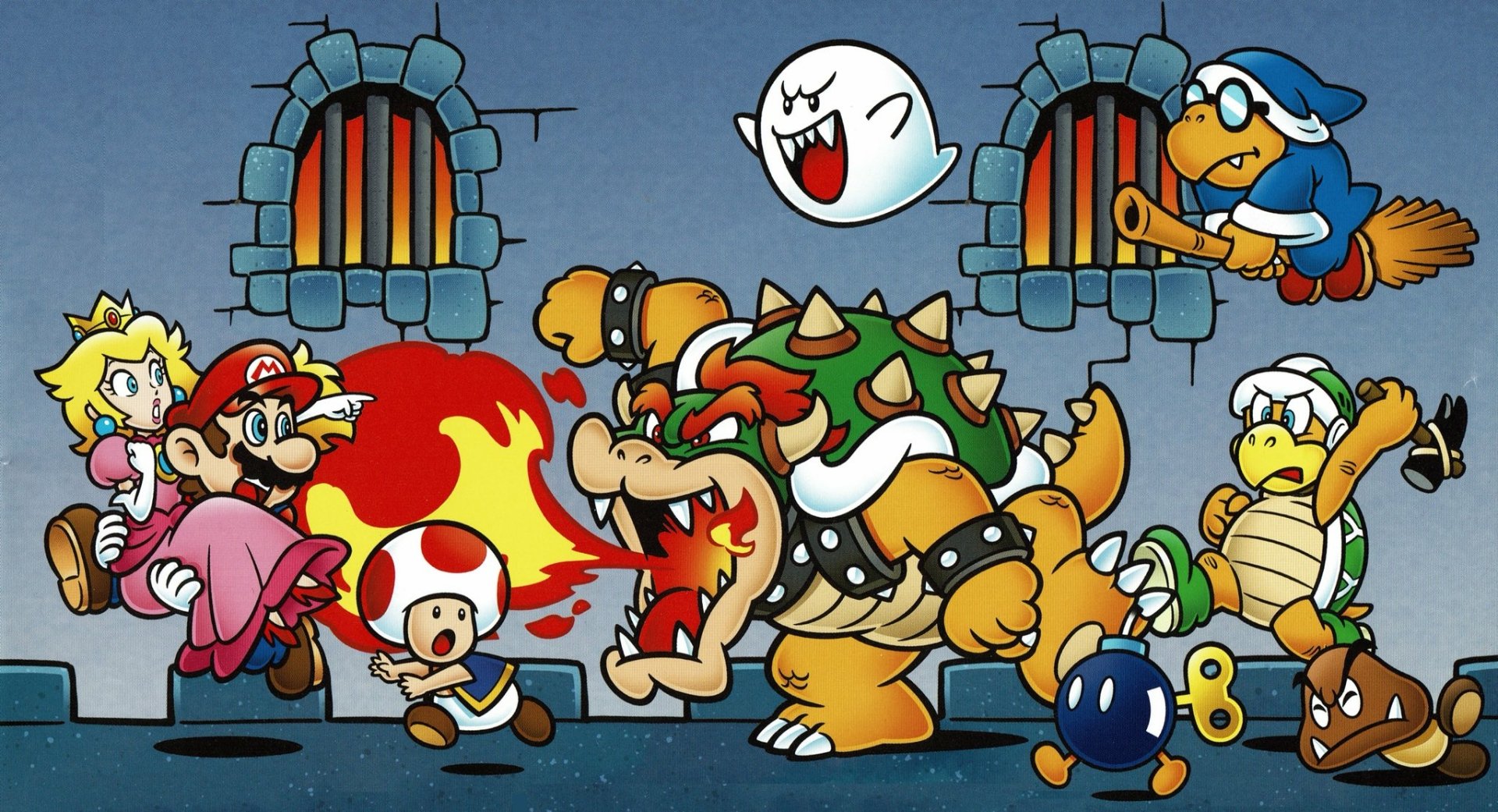 Super Mario Bros. HD Wallpaper: Epic Castle Showdown