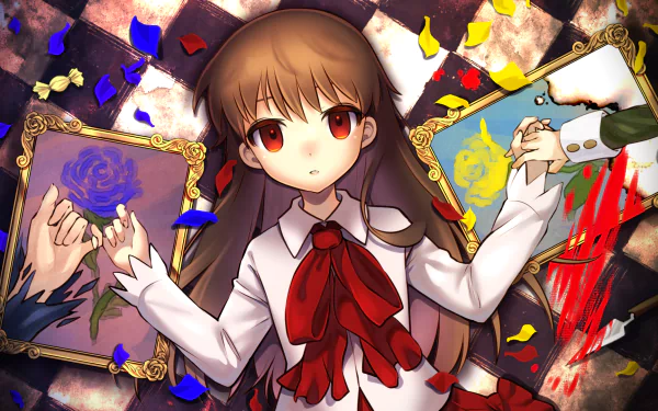 HD Wallpaper of Ib and Gary from the 2012 Video Game Ib by swd3e2