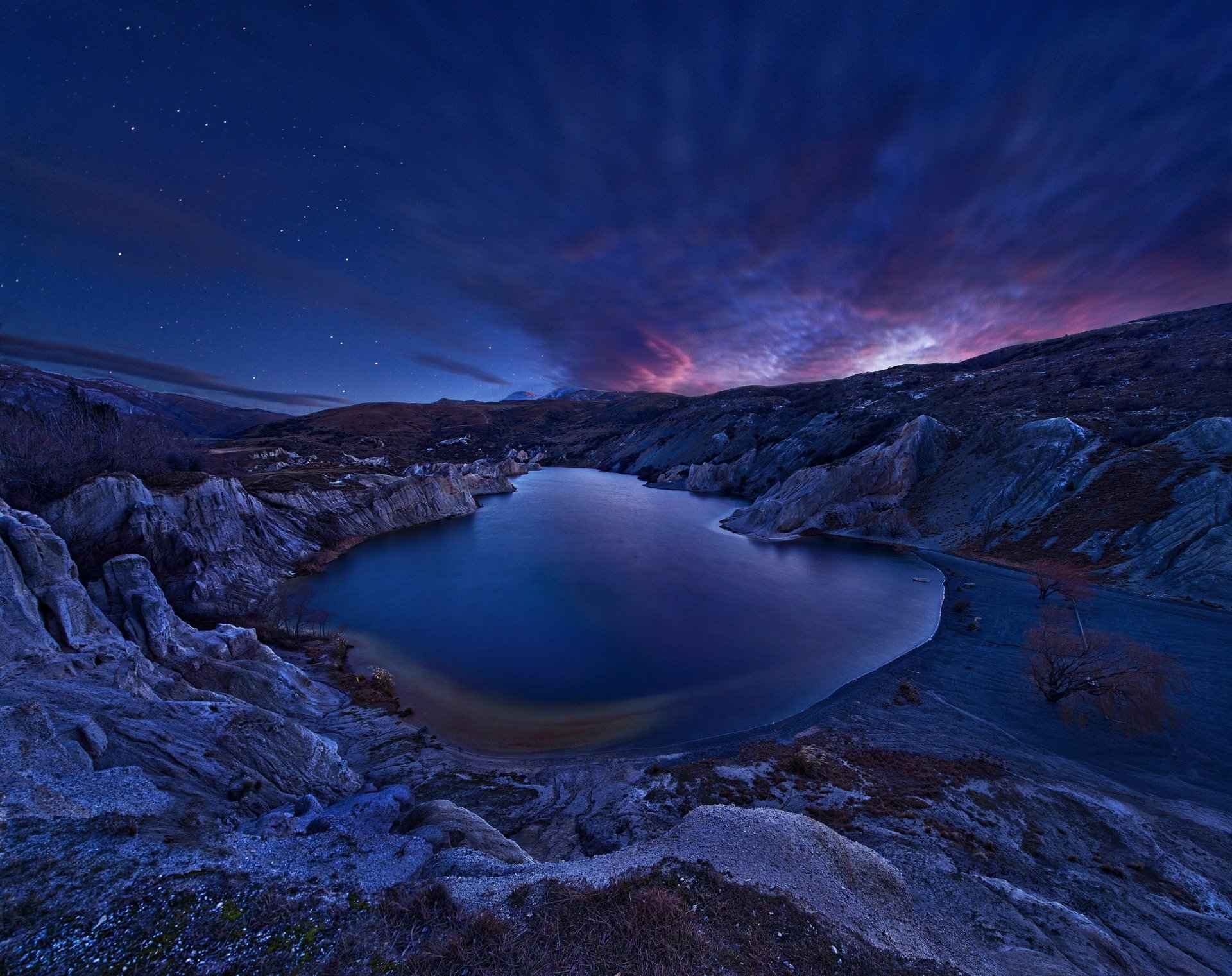 Serene Nightfall at the Tranquil Lake - HD Nature Wallpaper | 2500x1981 ...
