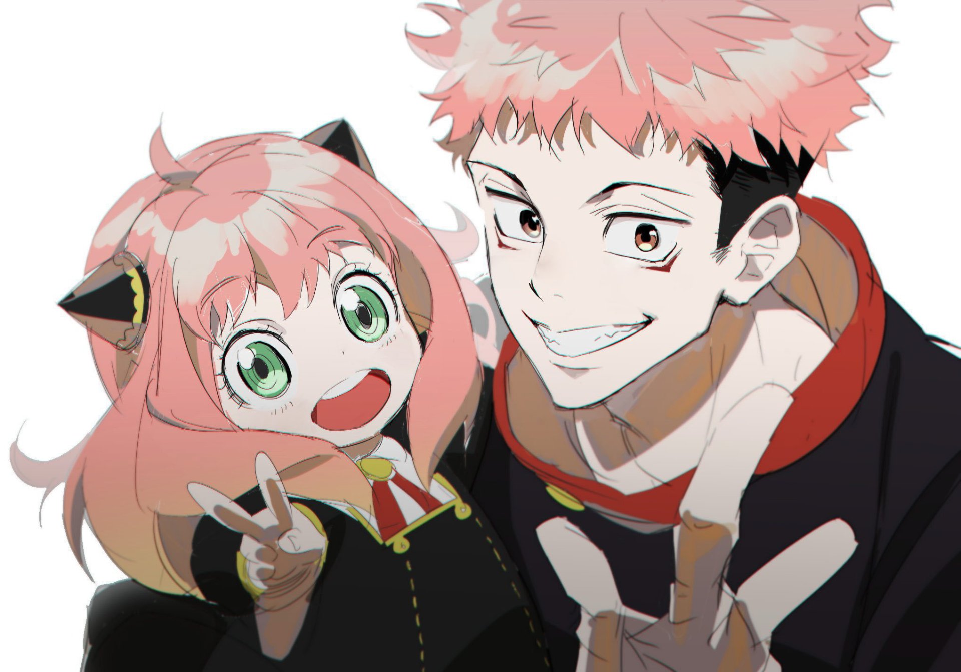 Download Yuji Itadori Anya Forger Anime Crossover HD Wallpaper by ふさ