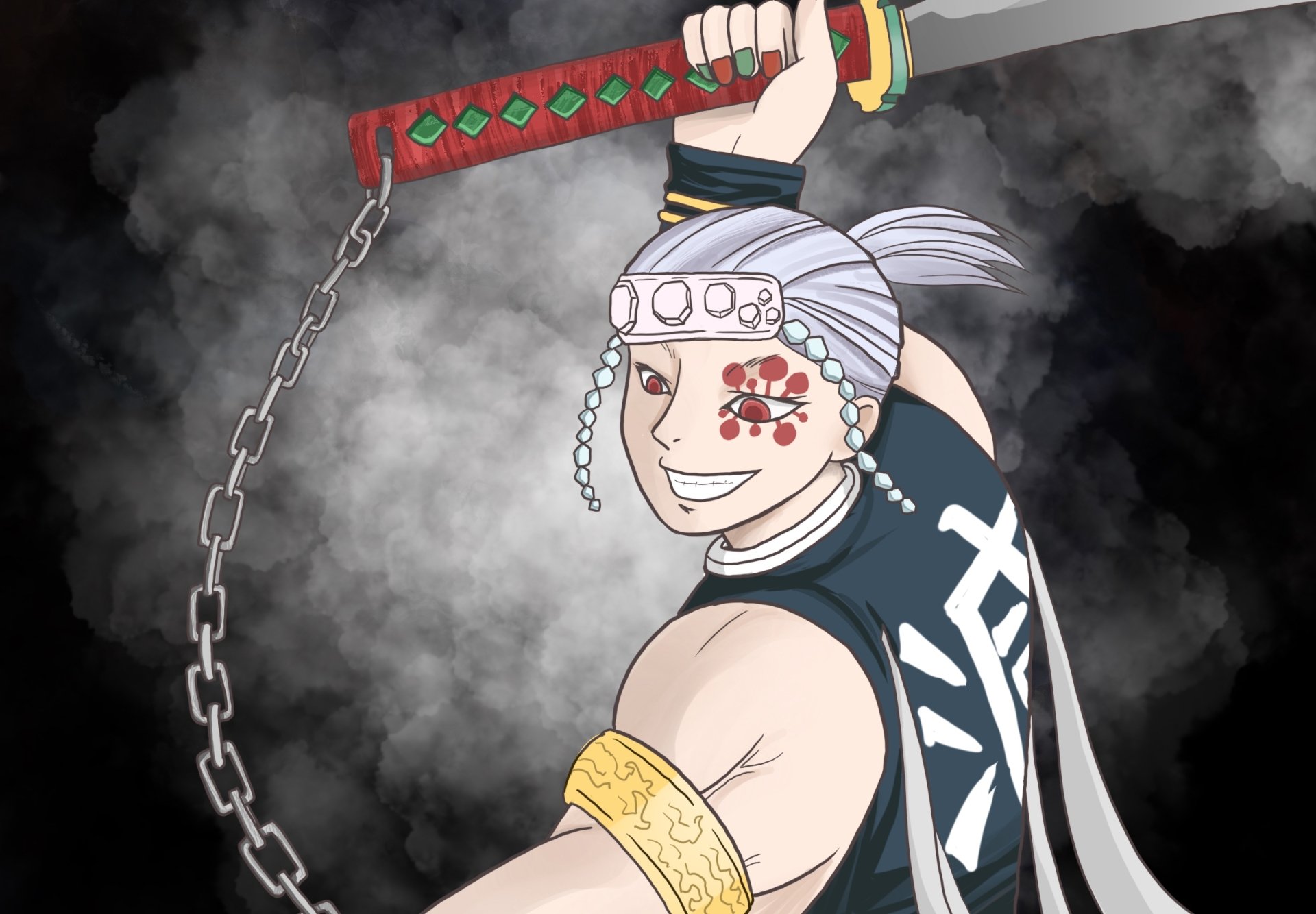 Download Tengen Uzui Anime Demon Slayer: Kimetsu No Yaiba HD Wallpaper ...