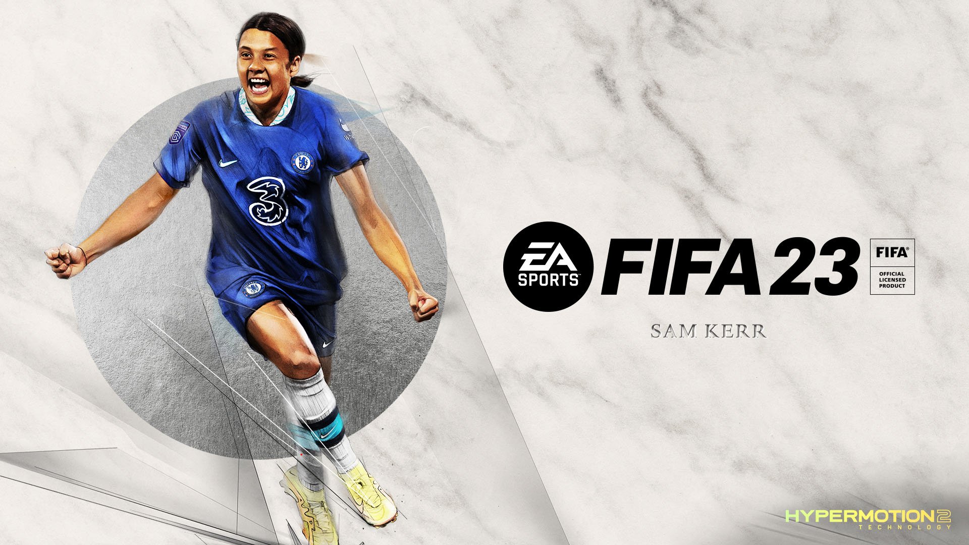 Download Sam Kerr Video Game FIFA 23 HD Wallpaper