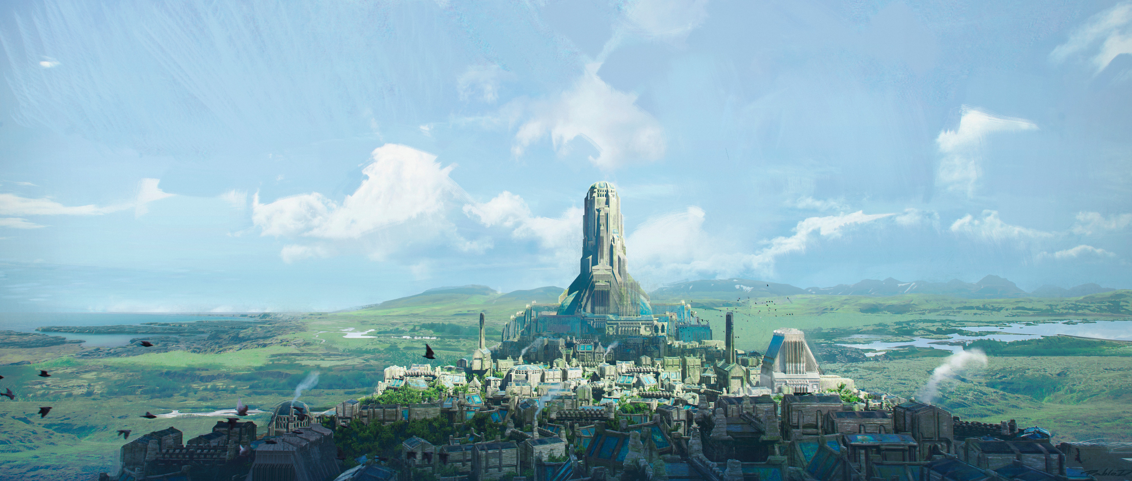 Download Fantasy City HD Wallpaper by Pablo Dominguez