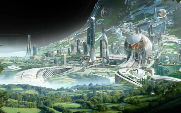 HD Sci-Fi Ringworld: Futuristic Horizon Unveiled by Mitchell Stuart
