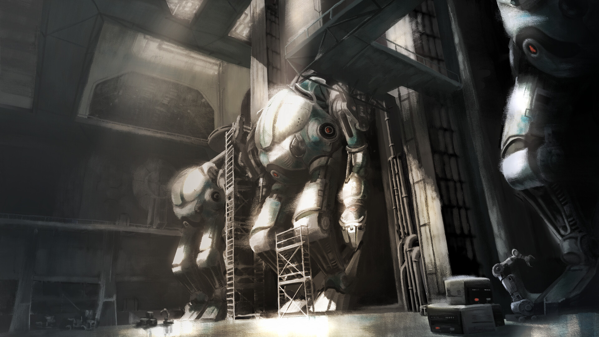 Download Sci Fi Robot HD Wallpaper by Laura MICHEL