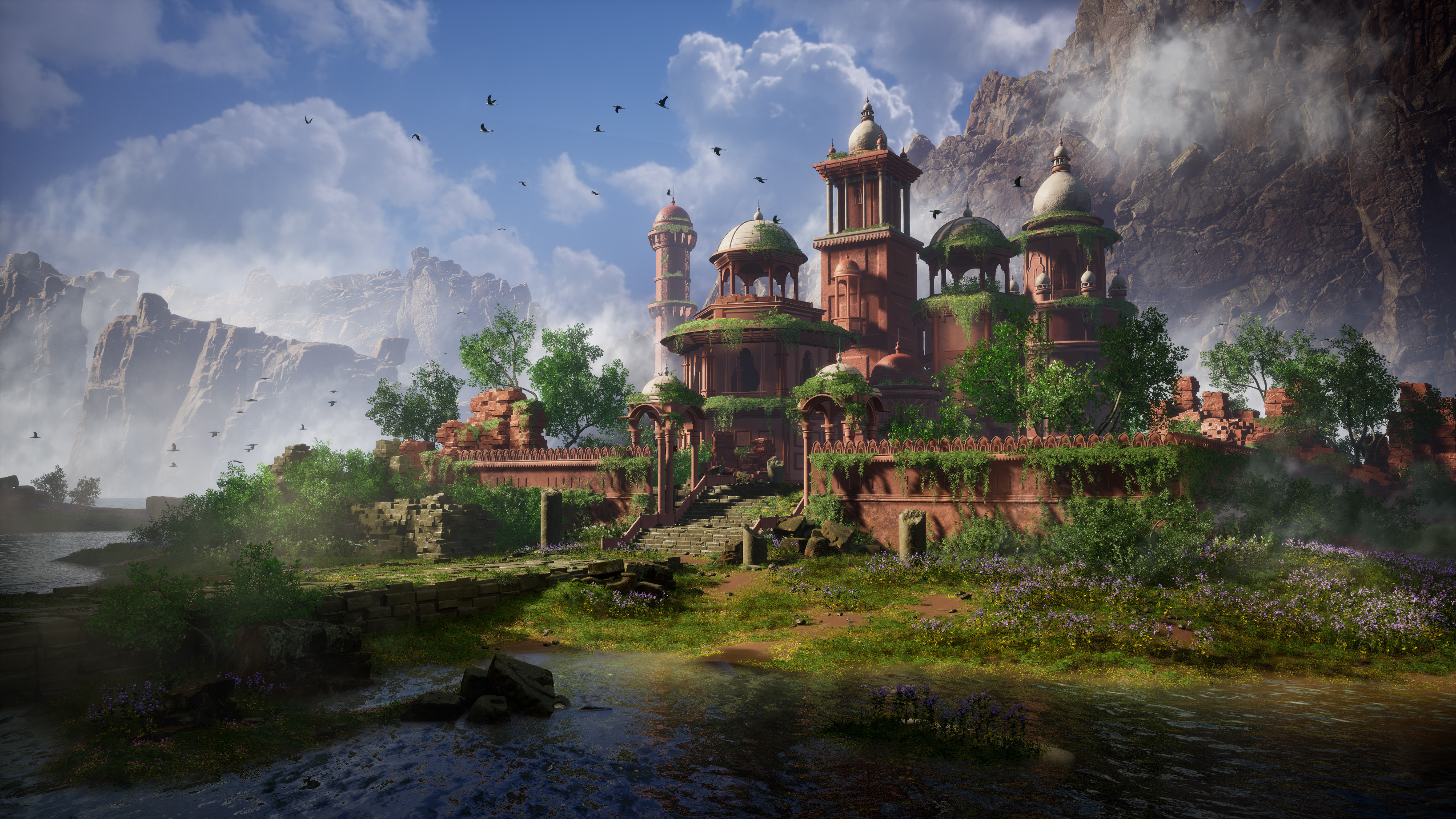Download Fantasy Temple HD Wallpaper by Nina Popovych