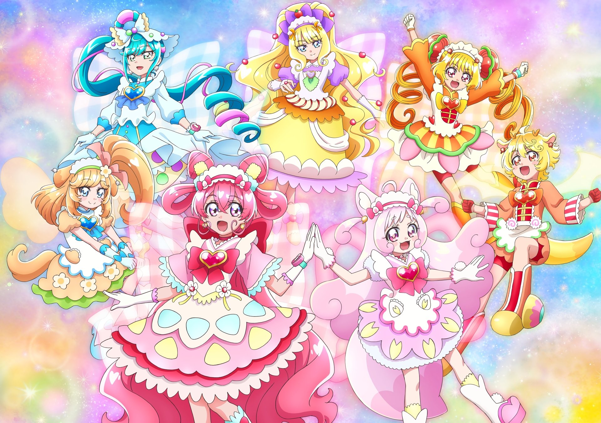 Download Anime Delicious Party Precure 4k Ultra HD Wallpaper
