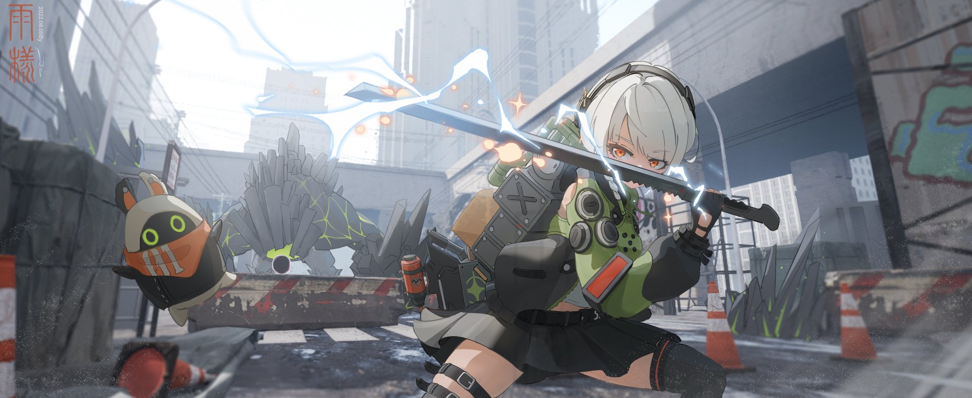 Zenless Zone Zero HD Wallpaper: Anby Demara in Action by 雨様