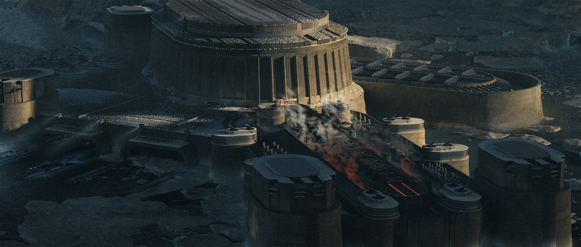 Download Sci Fi Building HD Wallpaper by Roman Lutsenko