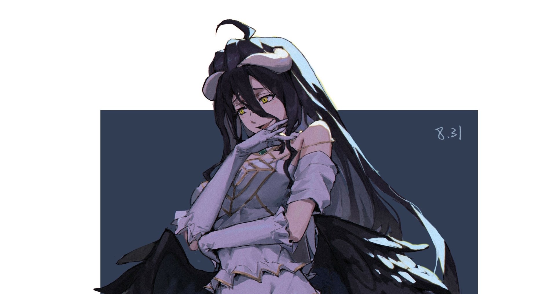 Albedo HD Wallpaper – Stunning Overlord Anime Art by Xtai5