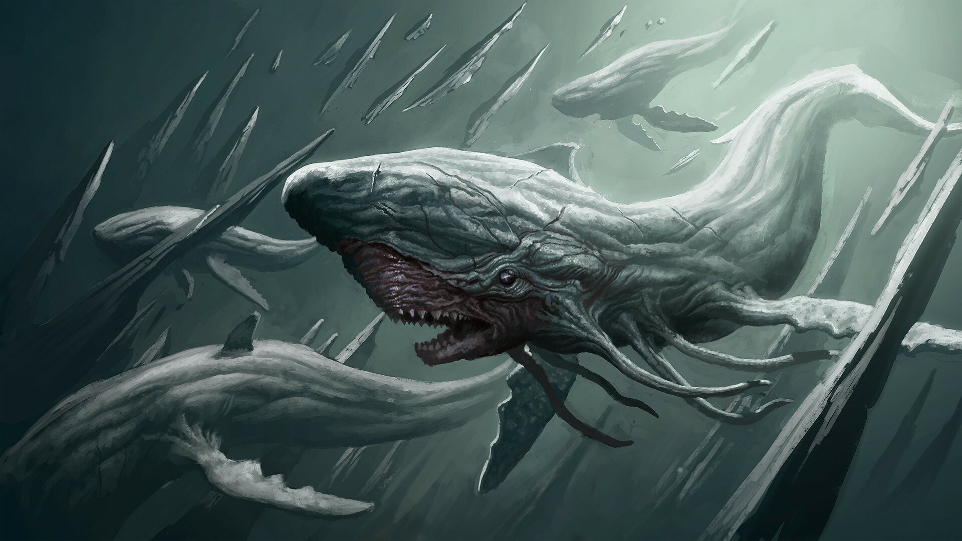 Download Fantasy Sea Monster HD Wallpaper by Minard Maxime