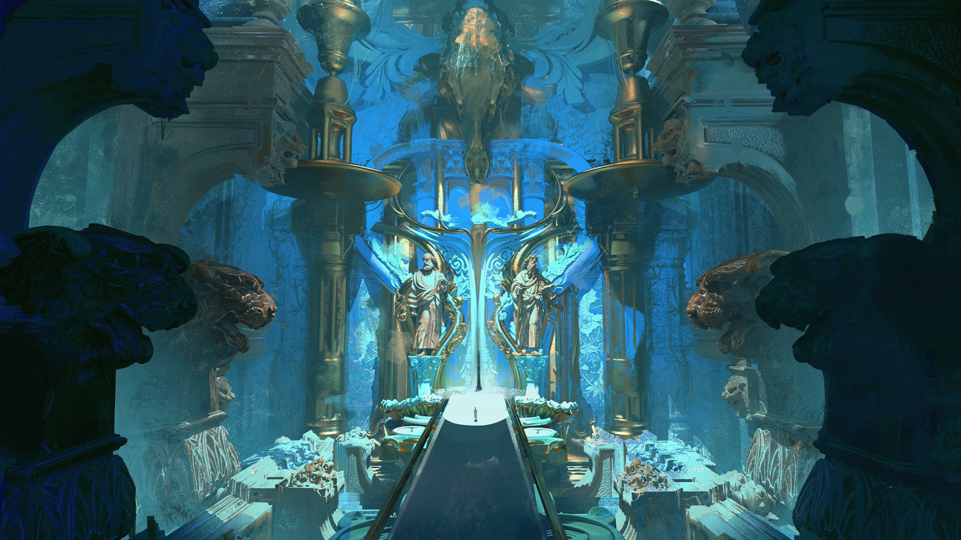 Download Fantasy Cave HD Wallpaper by Sebastian Luca | 2120x1192 ...