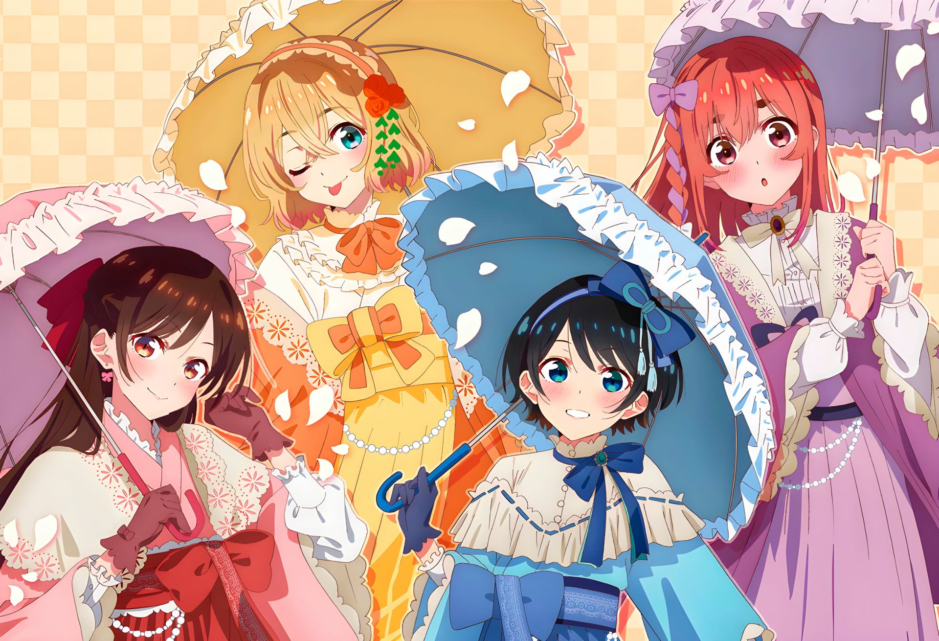 Rent-A-Girlfriend HD Wallpaper: Sumi, Ruka, Mami & Chizuru in Elegant ...
