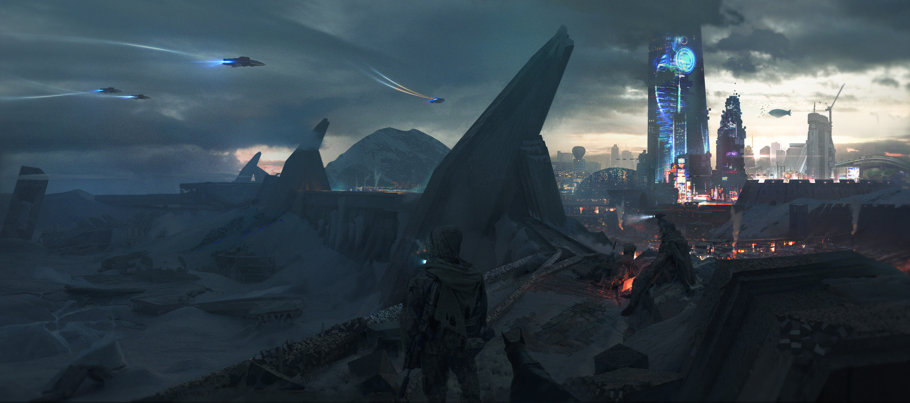 Download Sci Fi City Sci Fi City HD Wallpaper by Catan