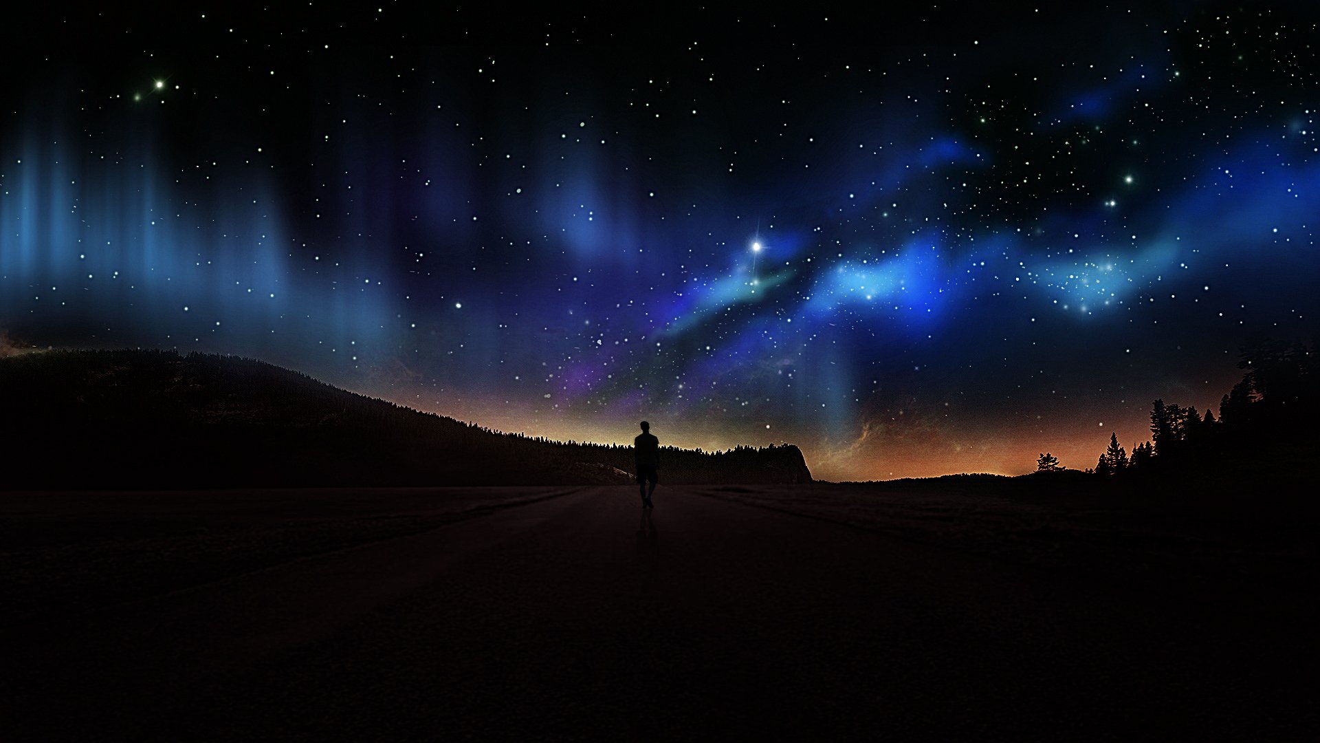 Under the stars by Nikos23 | 1920x1080 | Wallpaper Abyss