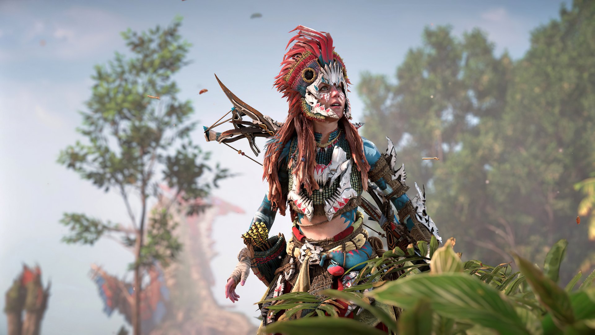 Aloy in Action: HD Horizon Forbidden West Wallpaper | 1920x1080 ...