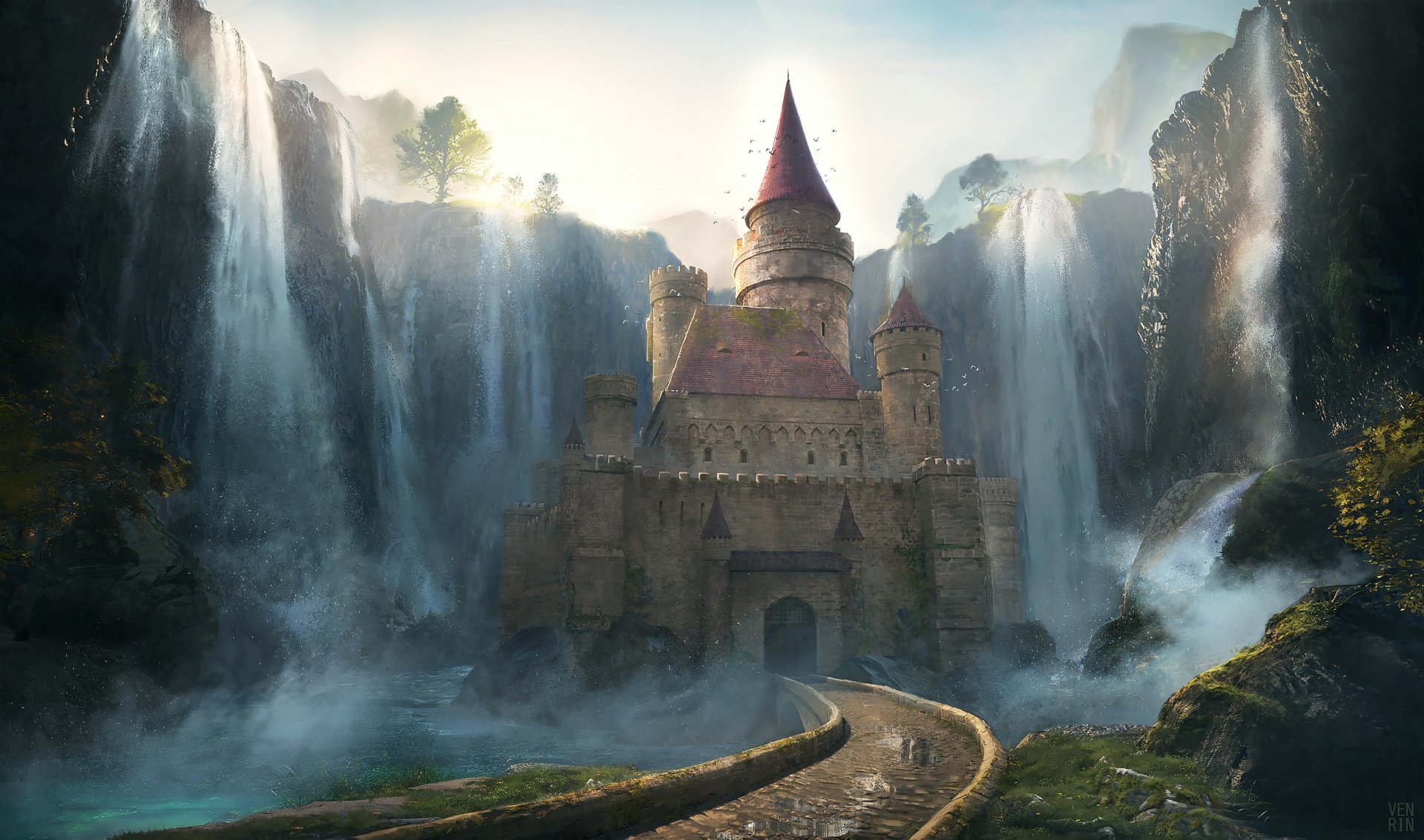Download Fantasy Castle HD Wallpaper by Aleksandra Wojtas