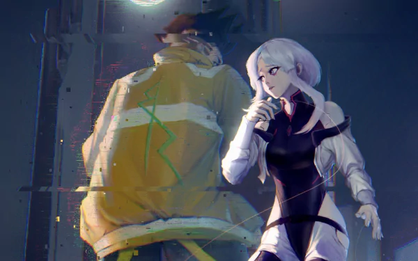 Lucy and David in Space - 4K Ultra HD Cyberpunk: Edgerunners Wallpaper