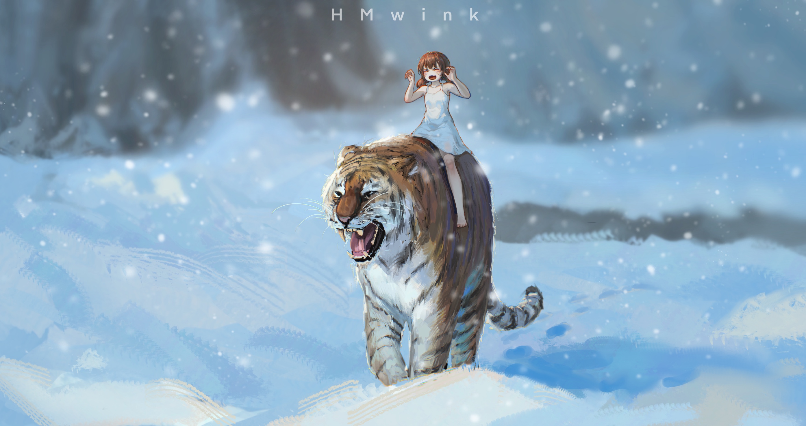 Download Anime Girl Anime Girl HD Wallpaper by 花铭