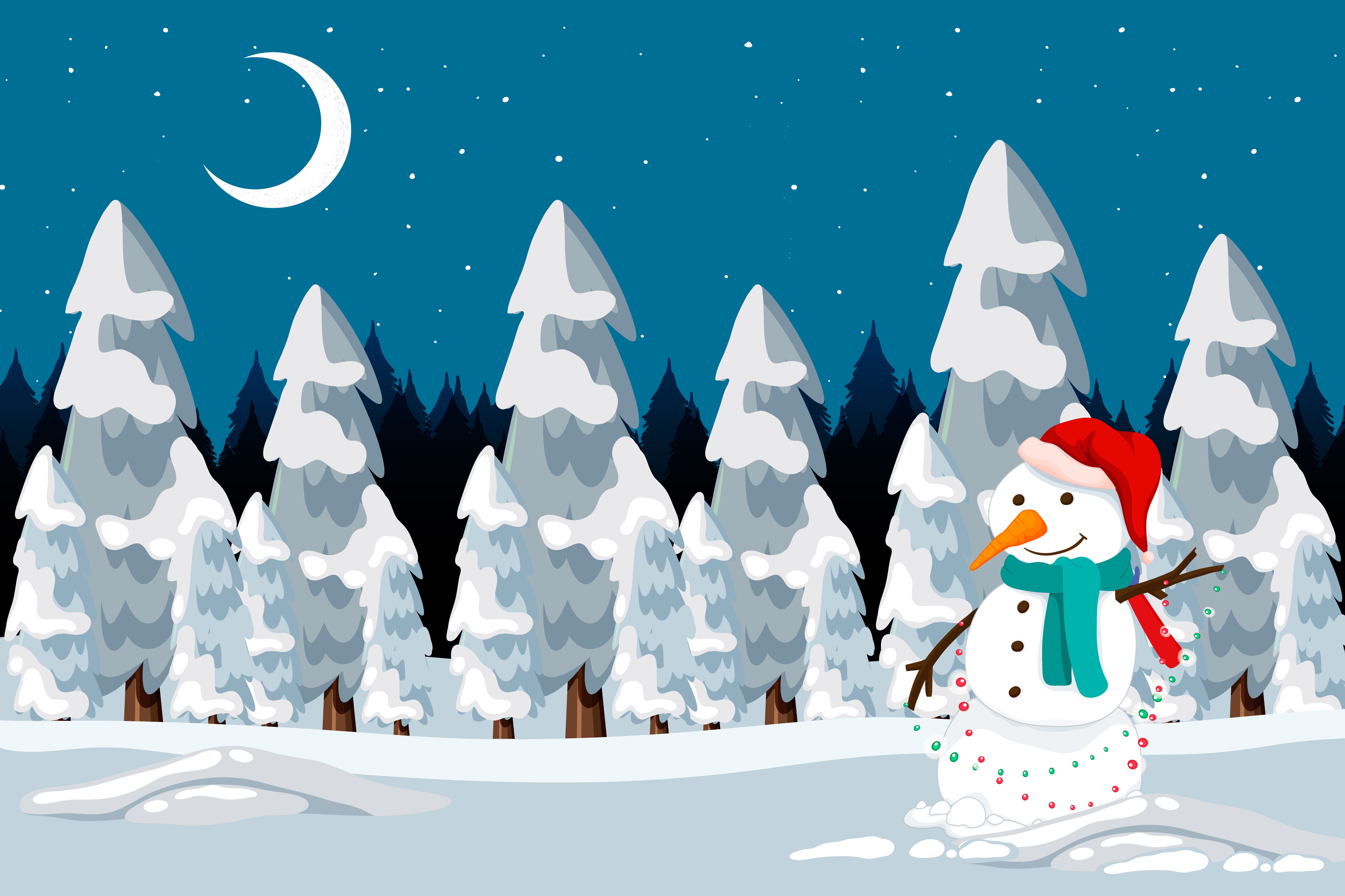Download Artistic Snowman 4k Ultra HD Wallpaper